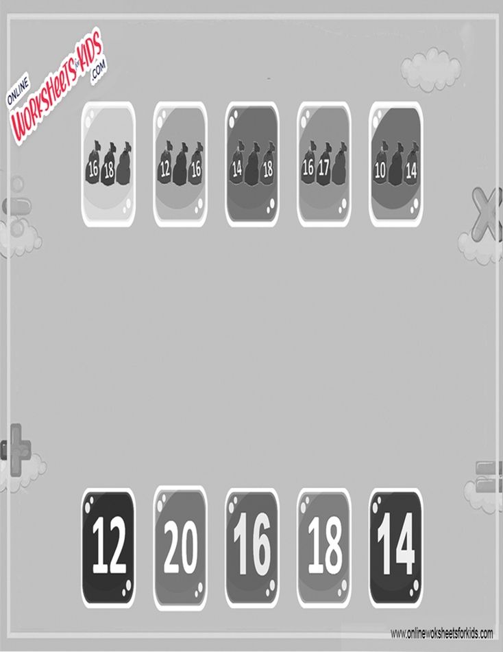 Missing Number Matching Worksheets 9