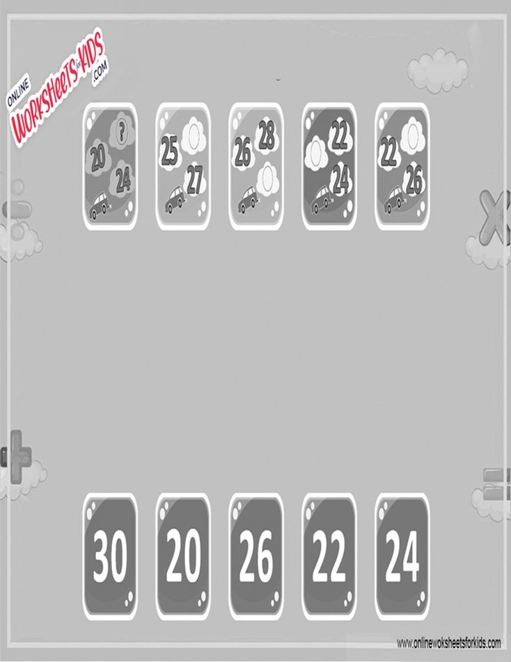 Missing Number Matching Worksheets 8